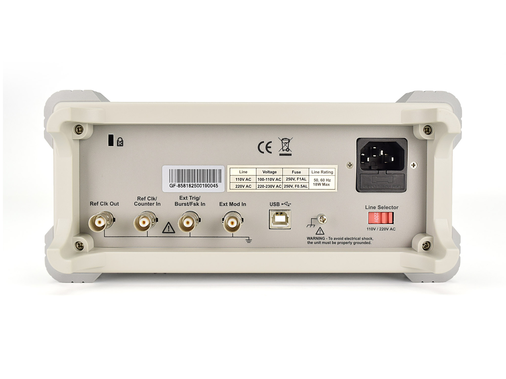 GF-858: Generador de funciones arbitrario doble de 25 MHz con USB | PROMAX